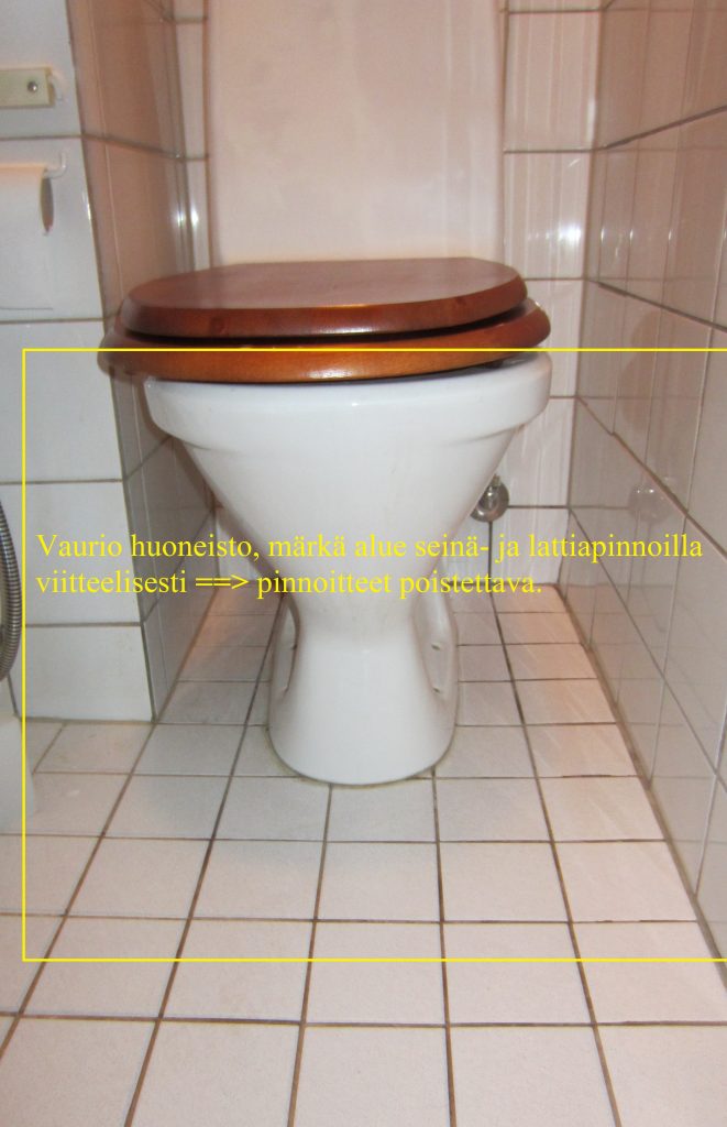 Vesi, kosteusvaurio, wc-istuimen sulkuventtiili - Vahinkotieto.fi